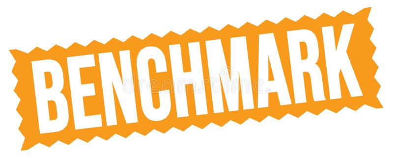 BENCHMARK Text Written on Orange Stamp Sign Stock Illustration ...