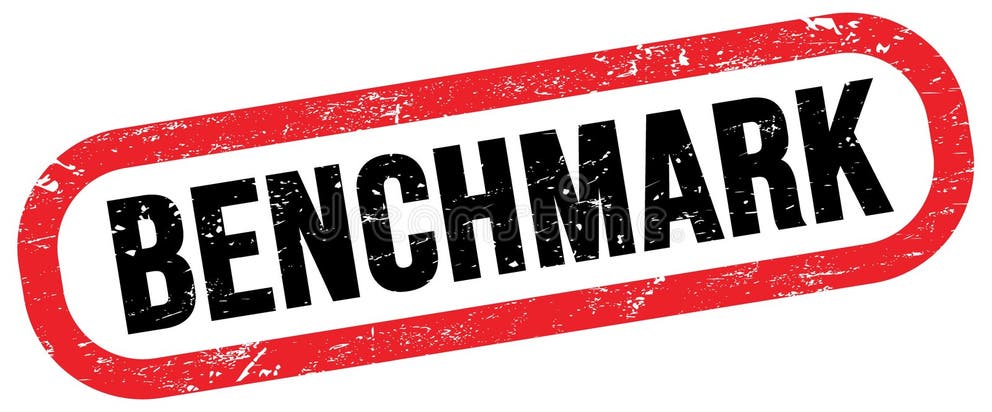 BENCHMARK, Text Written on Red-black Stamp Sign Stock Illustration ...