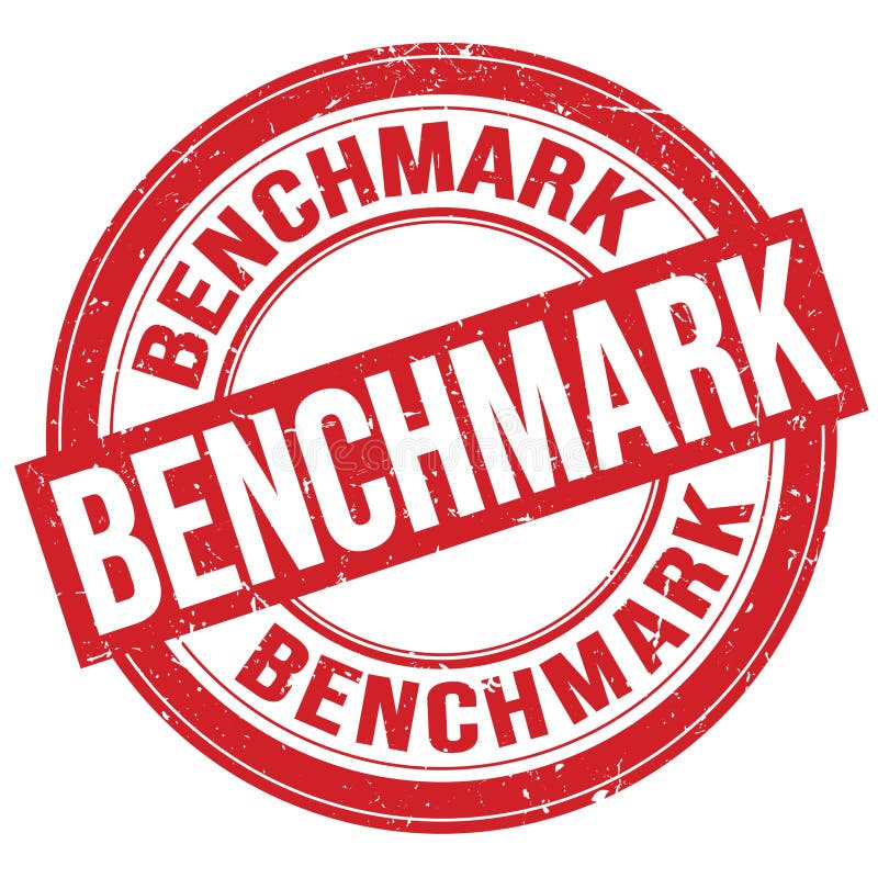 BENCHMARK Text Written on Red Round Stamp Sign Stock Illustration ...