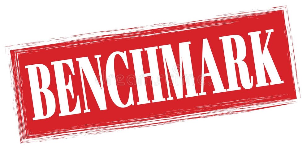 BENCHMARK Text Written on Red Stamp Sign Stock Illustration ...