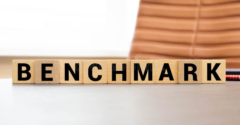 BENCHMARK Word Made with Building Blocks Stock Image - Image of ...