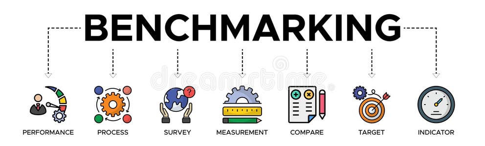 Benchmarking Banner Web Icon Vector Illustration Concept for the Idea ...