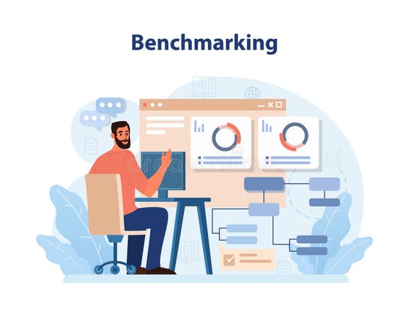 Benchmarking Analysis Vector. an Expert Analyzes Performance Metrics ...