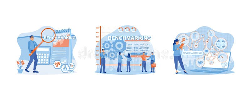 Benchmarking Concept. Business People Development Business Efficiency ...