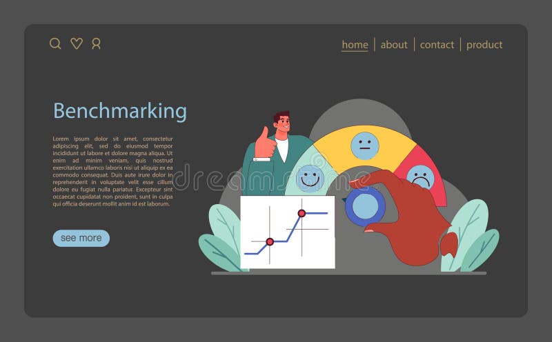 Benchmarking Concept. an Expert Optimizes Stock Vector - Illustration ...