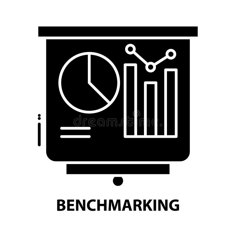 Benchmarking Icon, Black Vector Sign with Editable Strokes, Concept ...