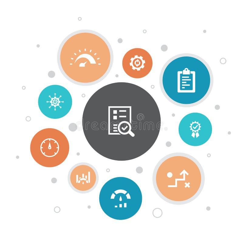 Benchmarking Infographic 10 Steps Bubble Stock Vector - Illustration of ...