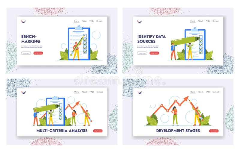 Benchmarking, Multi Criteria Analysis Landing Page Template Set ... Benchmarking, Multi Criteria Analysis Landing Page Template Set ...