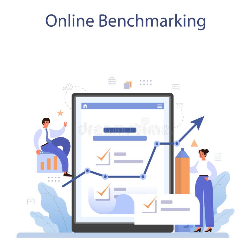 Benchmarking Online Service or Platform. Idea of Business Stock Vector ...