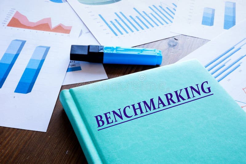 BENCHMARKING Sign on the Book Stock Image - Image of paying, statistics ...