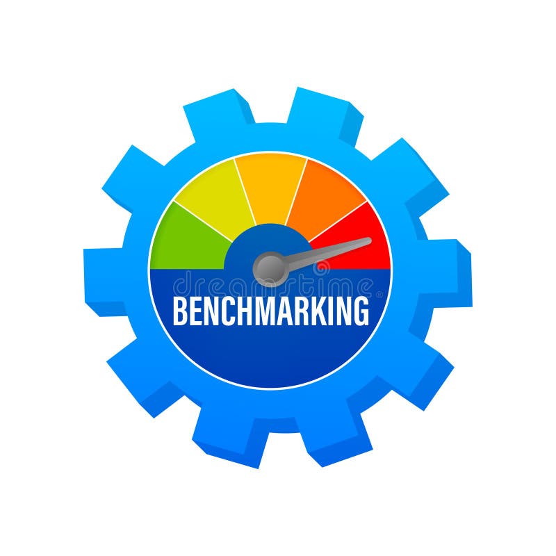 Benchmarking Speedometer, General Indicator, Business Concept. Vector ...