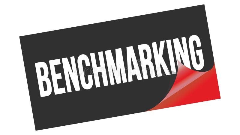 BENCHMARKING Text on Black Red Sticker Stamp Stock Illustration ...