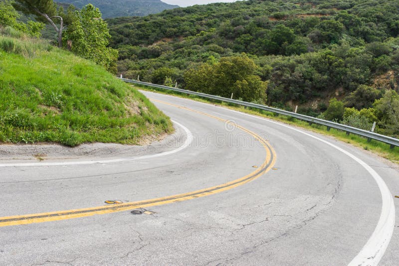 Bend in California Road stock image. Image of roadway - 68609803