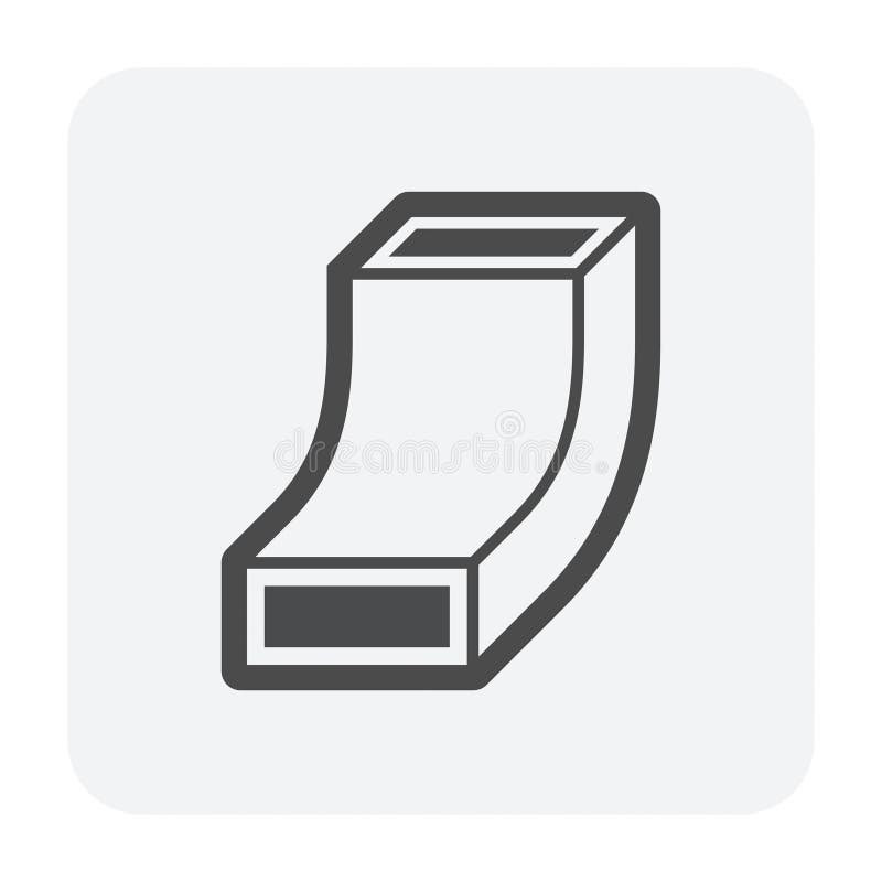 Bend Duct Vector Icon, Part in Ductwork Stock Vector - Illustration of ...