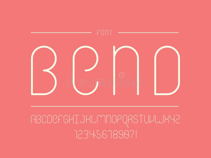 Bend font. Vector alphabet stock vector. Illustration of letter - 122335428