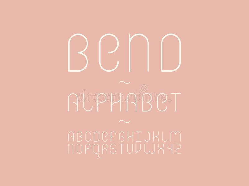 Bend Alphabet. Vector Letters. Stock Vector - Illustration of character ...