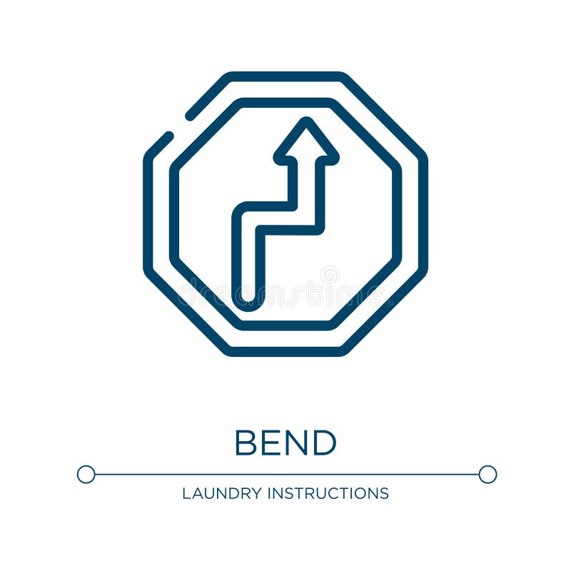 Bend Icon. Linear Vector Illustration from Traffic Signs Collection ...
