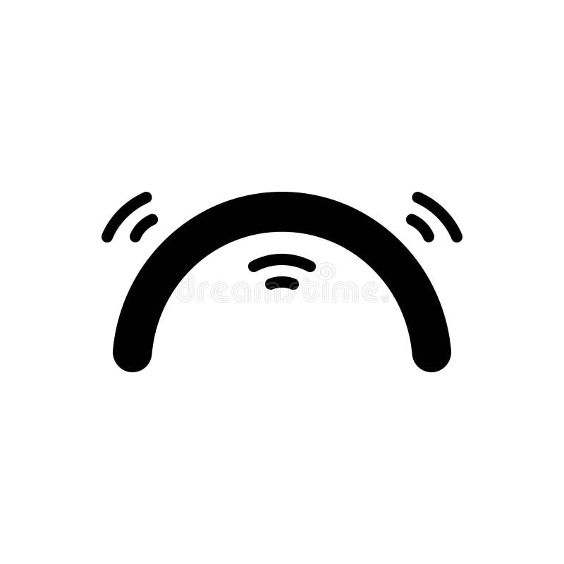 Black Solid Icon for Bend, Turn and Arch Stock Illustration ...