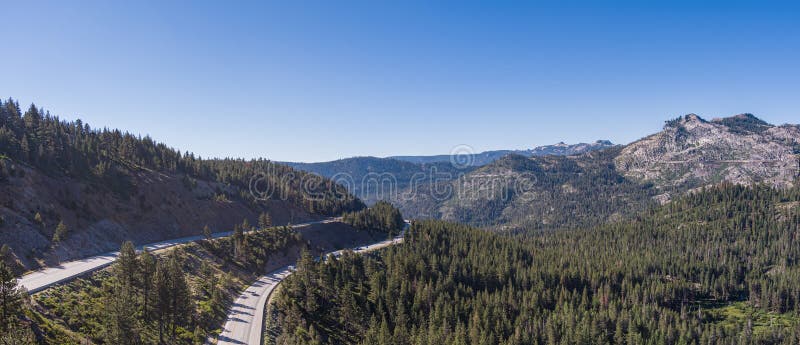 Bend in Interstate 80 Hihgway California Stock Photo - Image of driving ...
