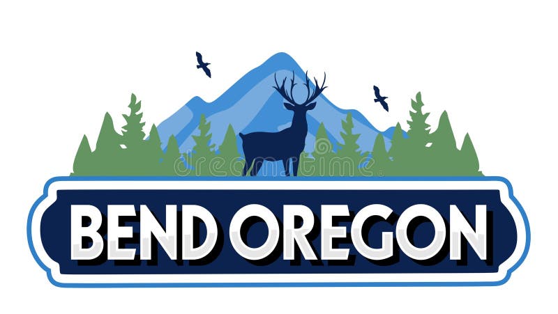 Bend Oregon with Beautiful Natural View Stock Vector - Illustration of ...