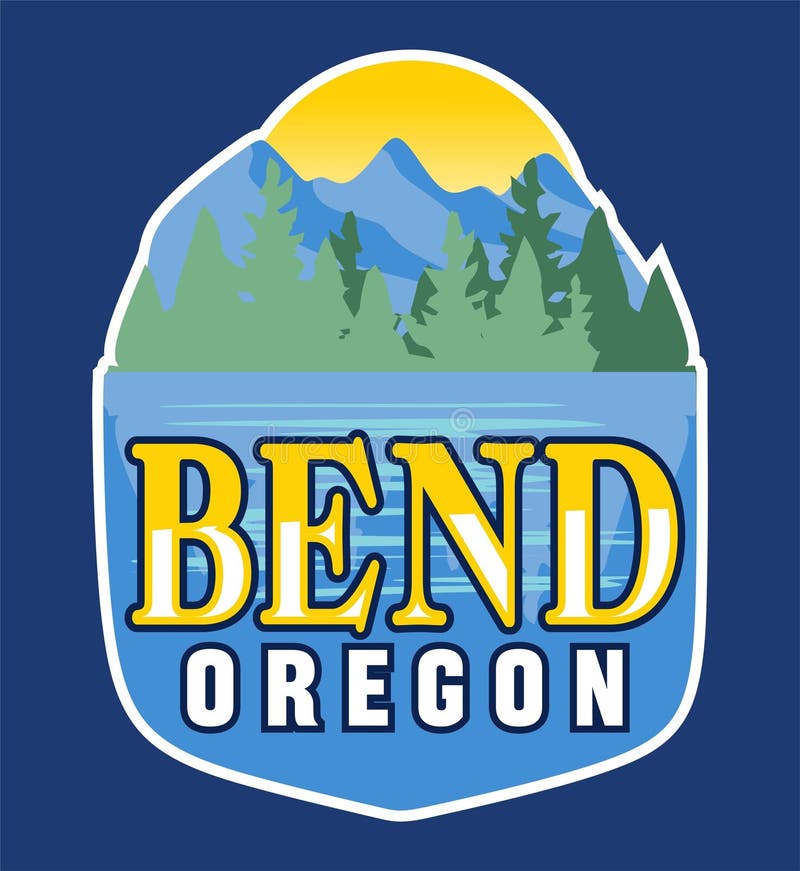 Bend Oregon with Beautiful Natural Views Stock Vector - Illustration of ...