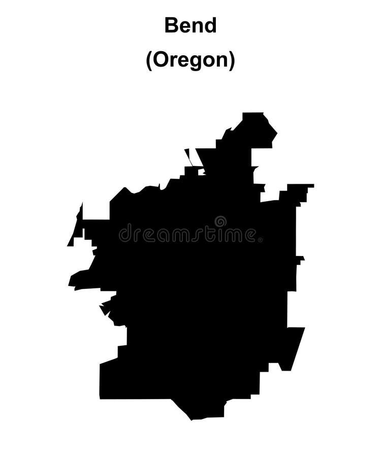 Bend outline map stock vector. Illustration of boundary - 357530146