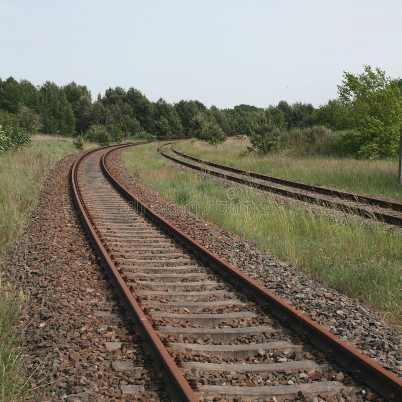 Bend in Railway tracks stock image. Image of track, bend - 6995481