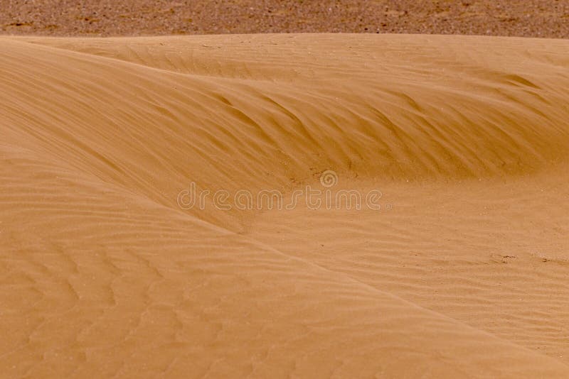 Bend of the Ridge of a Sand Dune in the Desert Stock Photo - Image of ...