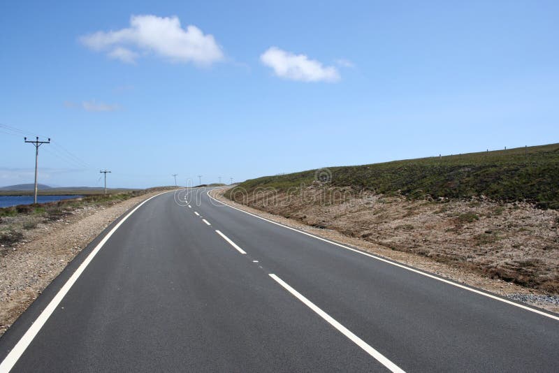 Bend on country road stock image. Image of deserted, quiet - 2698431