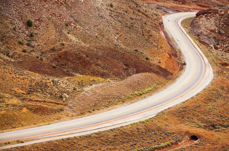 Bend in the road stock photo. Image of high, hill, pass - 18766046