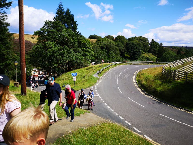 Bend in Road at Goathland editorial image. Image of busy - 155864030