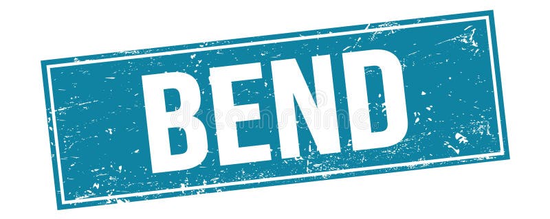 BEND Text on Blue Grungy Rectangle Stamp Stock Illustration ...