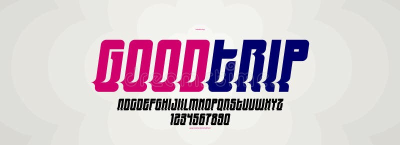 Bended and Deformed Display Font for Logos and Posters, Vector ...