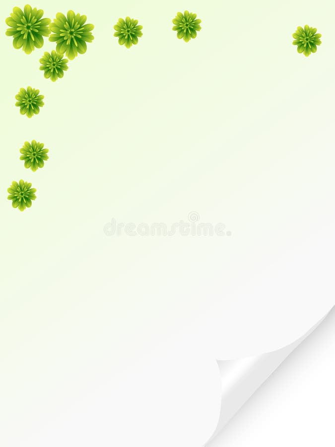 Bended Paper with Spring Flowers Stock Vector - Illustration of sheet ...