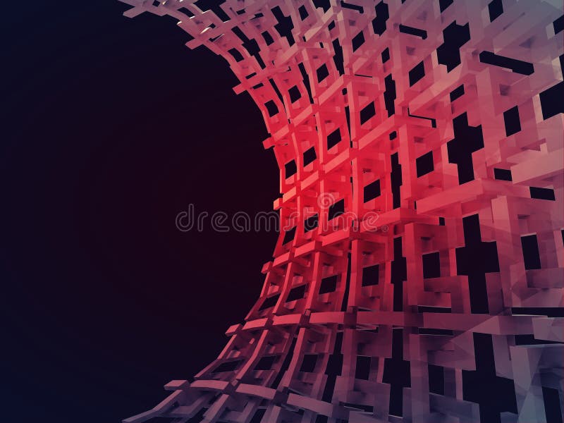 Bended Red Building Construction Wallpaper Stock Illustration ...
