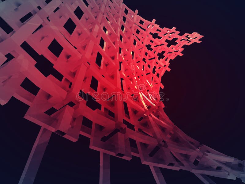Bended Red Construction Network Wallpaper Picture. Image: 30836880