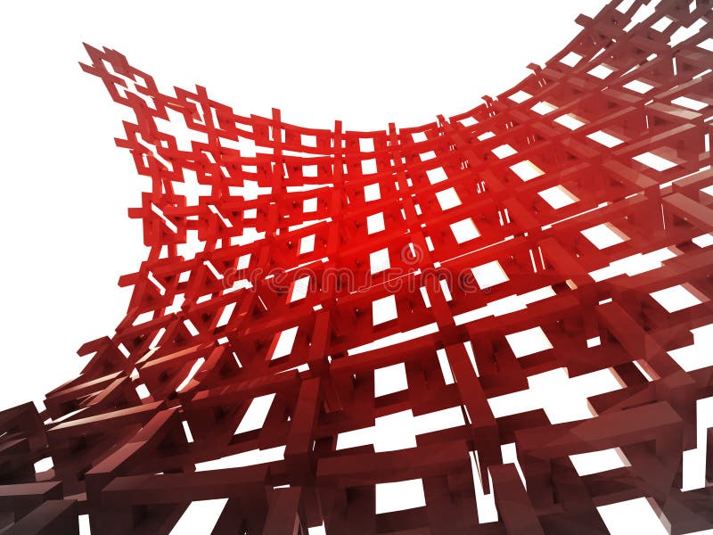 Bended Red Construction Wallpaper Stock Illustration - Illustration of ...
