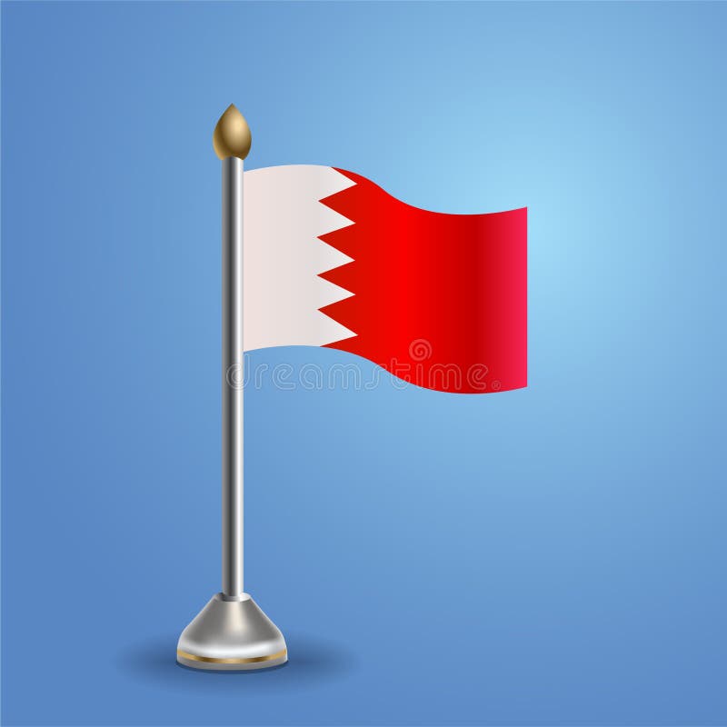 Flag of Bahrain. National Symbol, Vector Illustration Editorial Stock ...