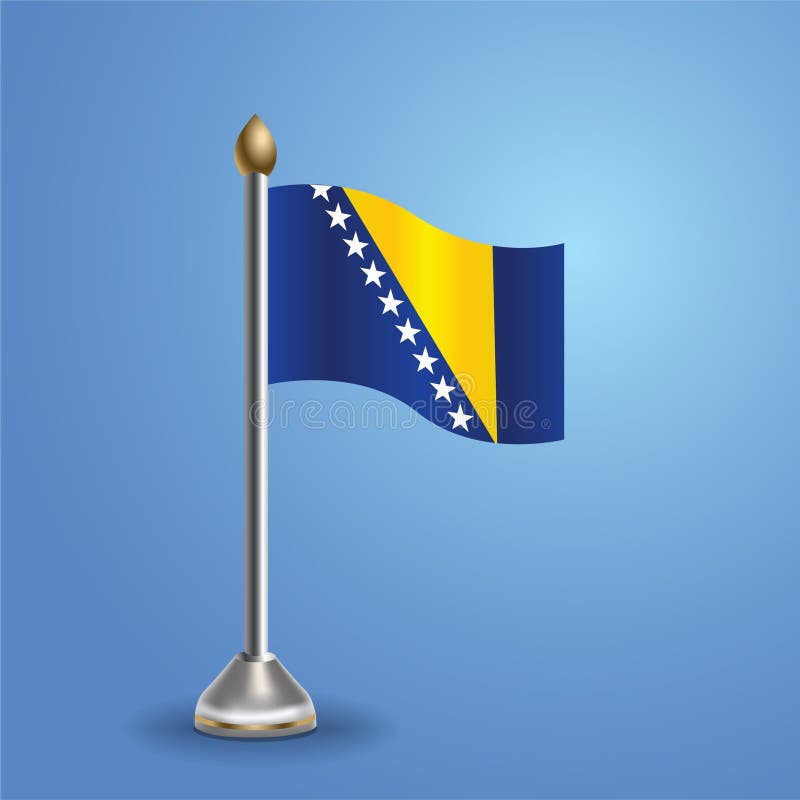 Flag of Bosnia Herzegovina. National Symbol, Vector Illustration Stock ...