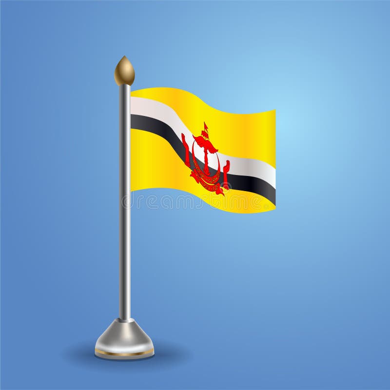 Flag of Brunei. National Symbol, Vector Illustration Stock Vector ...