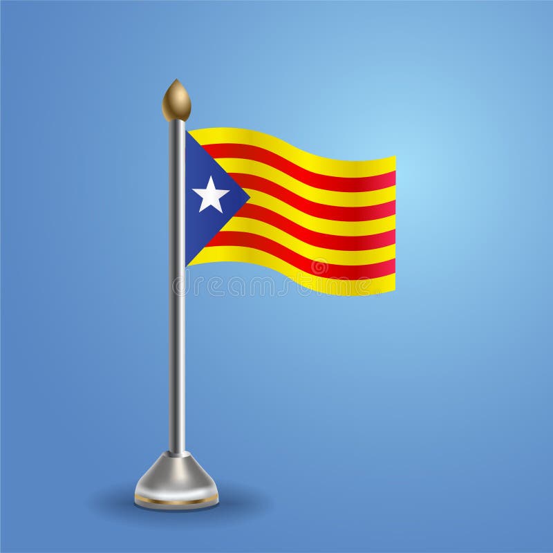 Flag of Catalonia. National Symbol, Vector Illustration Stock ...