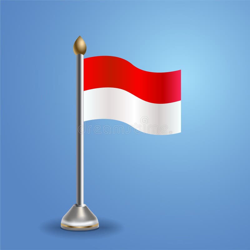 Flag of Indonesia. National Symbol, Vector Illustration Stock Vector ...