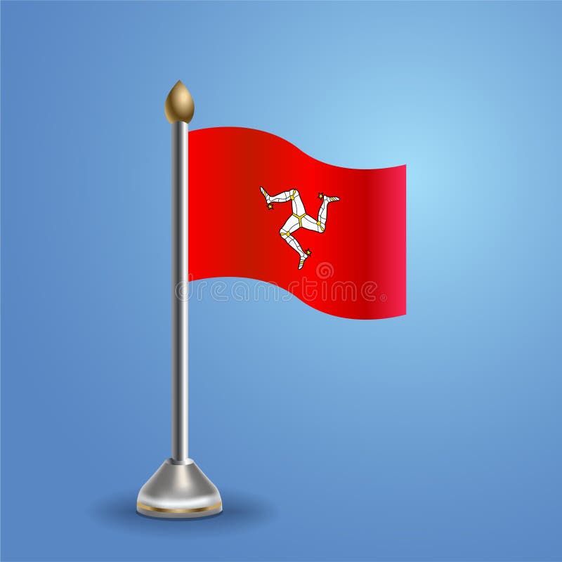 Flag of Isle of Man. National Symbol, Vector Illustration Editorial ...