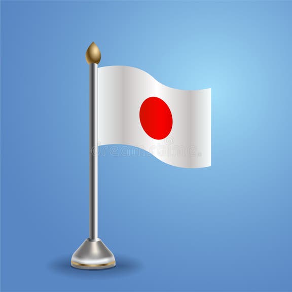 Flag of Japan National Symbol, Vector Illustration Stock Vector ...