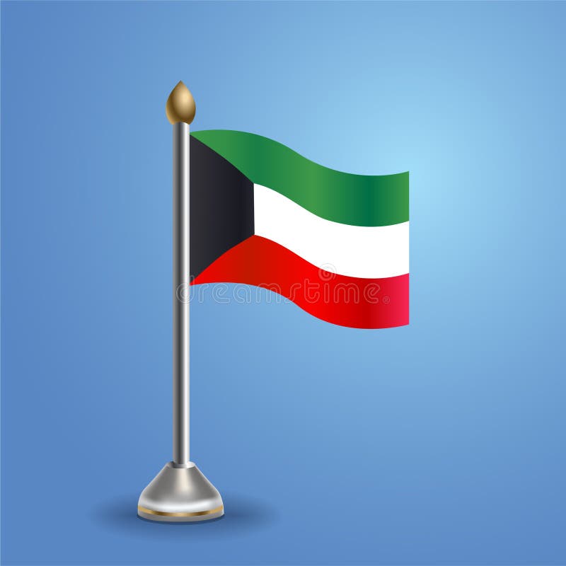 Flag of Kuwait. National Symbol, Vector Illustration Stock Vector ...