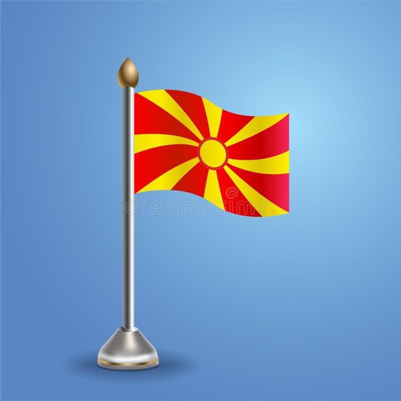 Flag of Macedonia. National Symbol, Vector Illustration Stock Vector ...