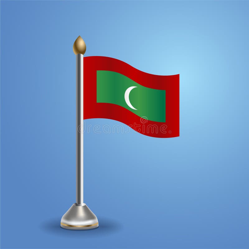 Flag of Maldives. National Symbol, Vector Illustration Stock Vector ...