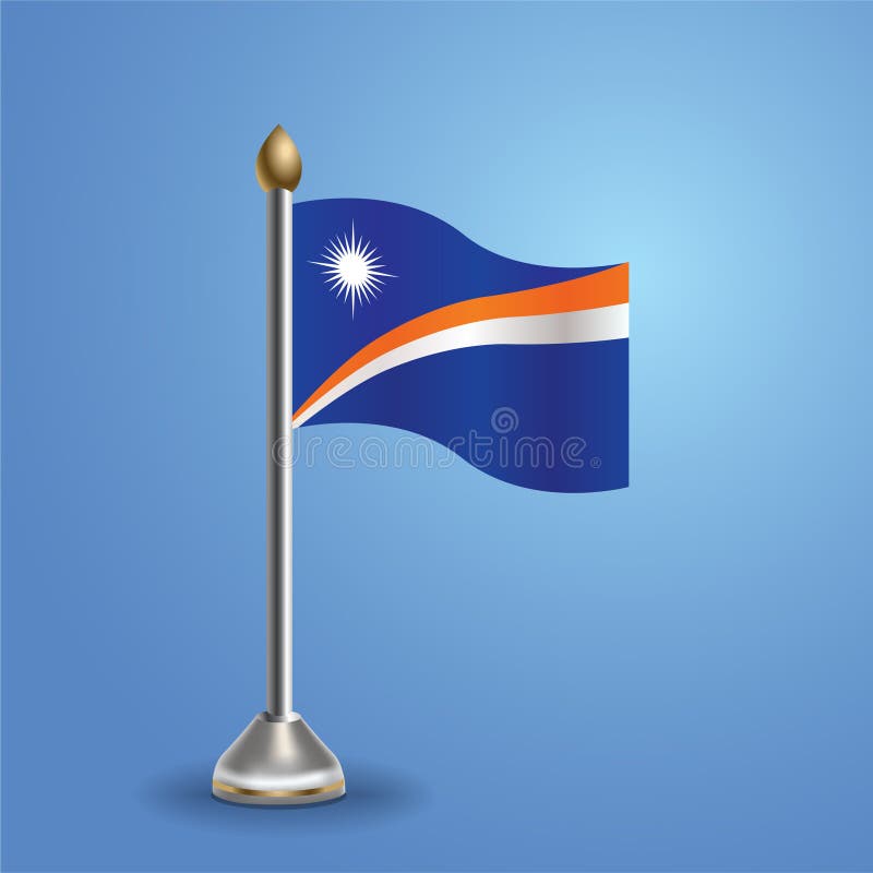 Flag of Marshall Islands. National Symbol, Vector Illustration ...