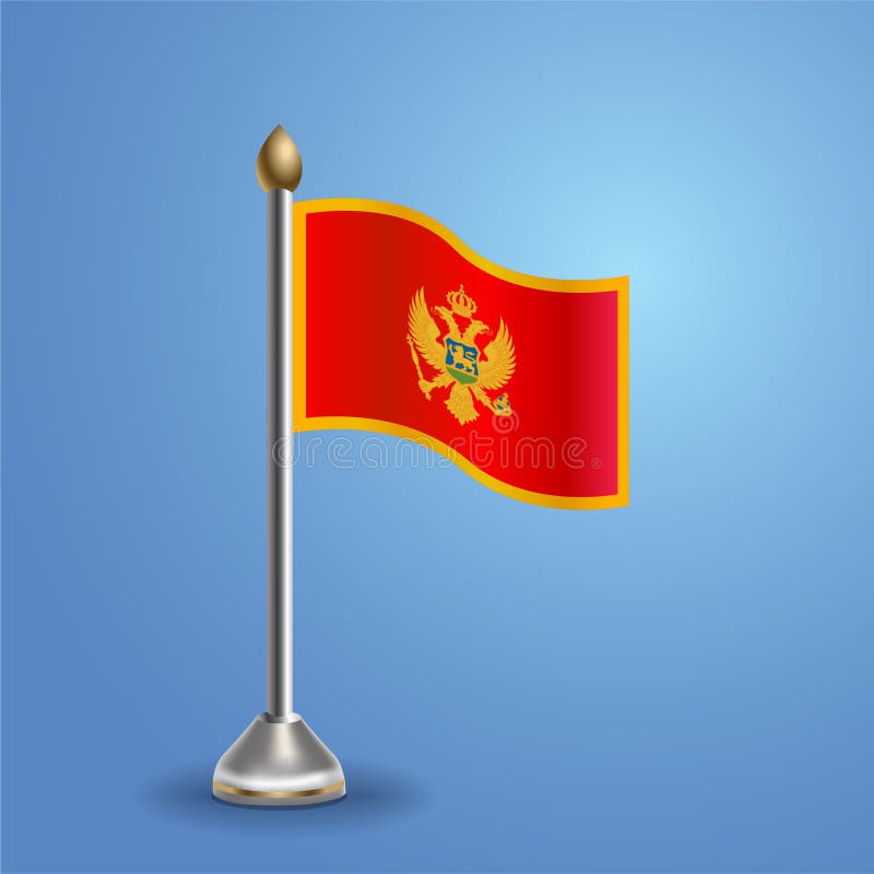 Flag of Montenegro. National Symbol, Vector Illustration Stock Vector ...