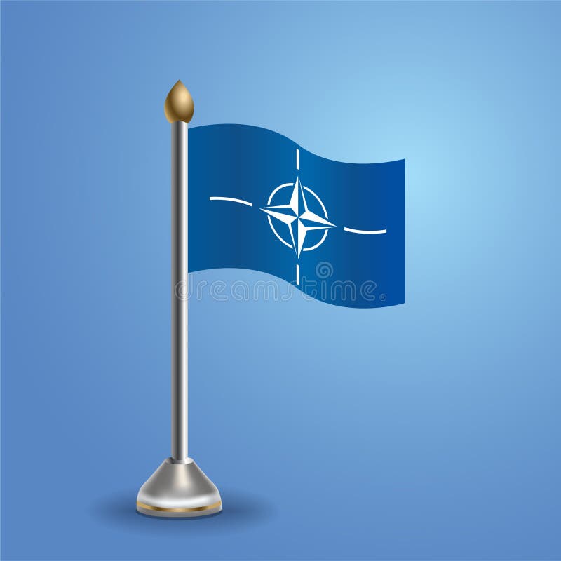 Flag of Nato. National Symbol, Vector Illustration Editorial Stock ...